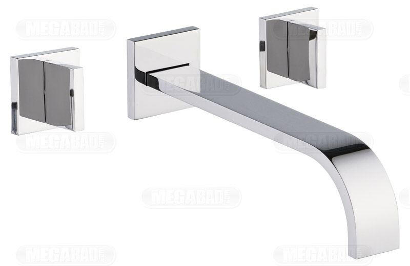 Dornbracht MEM Waschtisch-Wandbatterie mit Einzelrosetten Ausladung 24 ...