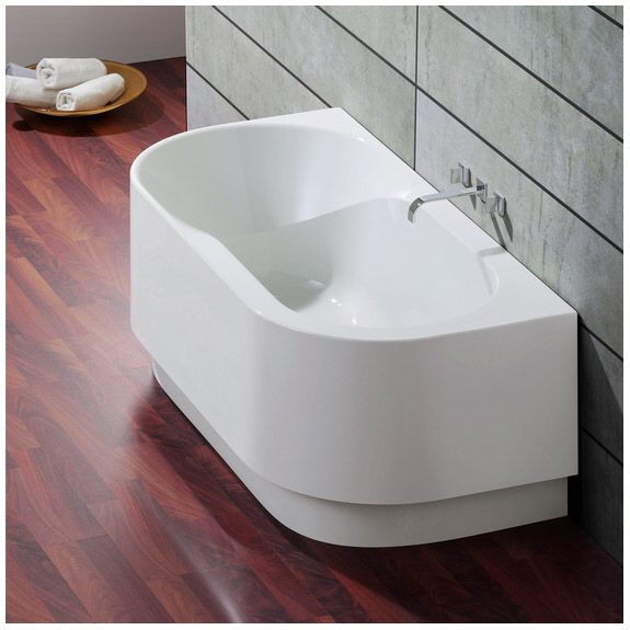 Hoesch Spectra Halbrund-Badewanne 170 cm mit Schürze 3664.010 - MEGABAD
