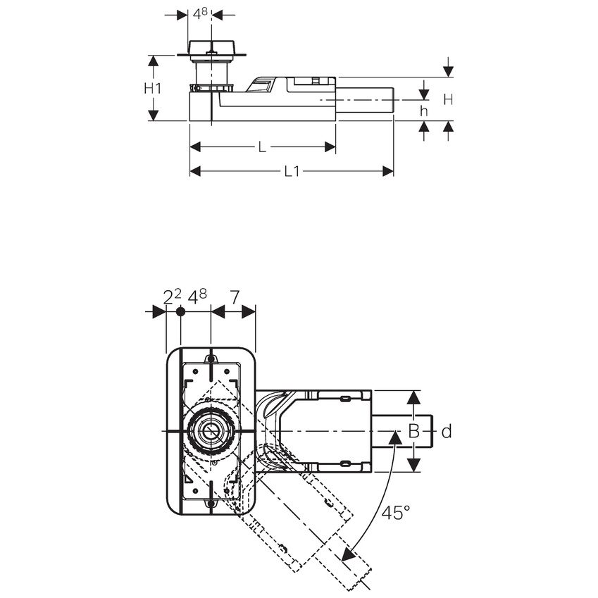 Geberit CleanLine Rohbauset für Fußbodenaufbauhöhe ab 9 cm 154.150.00.1 ...