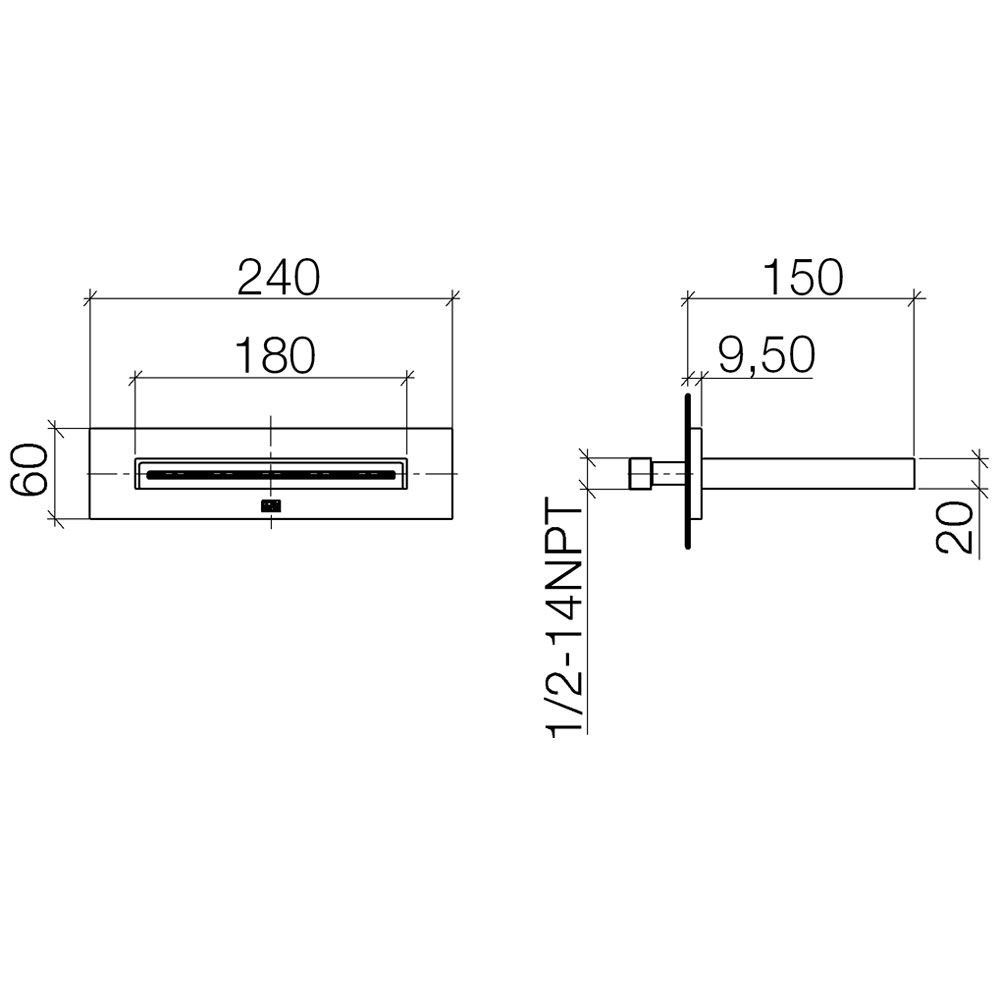 Dornbracht WaterSheet Schwallauslauf für Wandmont. 13415979-00 - MEGABAD