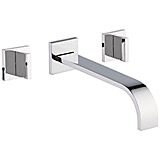 Dornbracht MEM Waschtisch-Wandbatterie mit Einzelrosetten Ausladung 24 ...